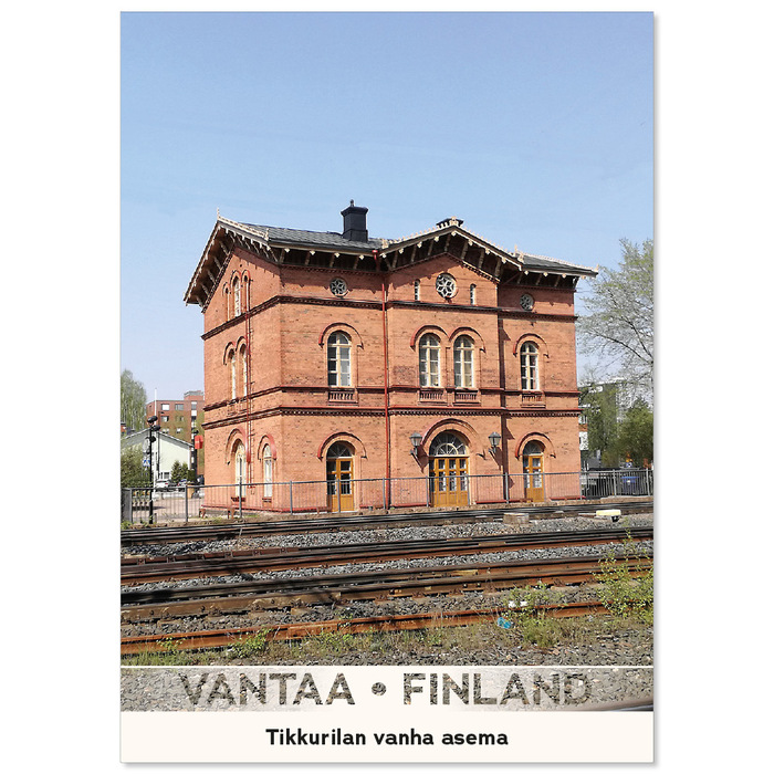 Tikkurilan vanha asema -postikortti :: Hartikka Cards & Posters